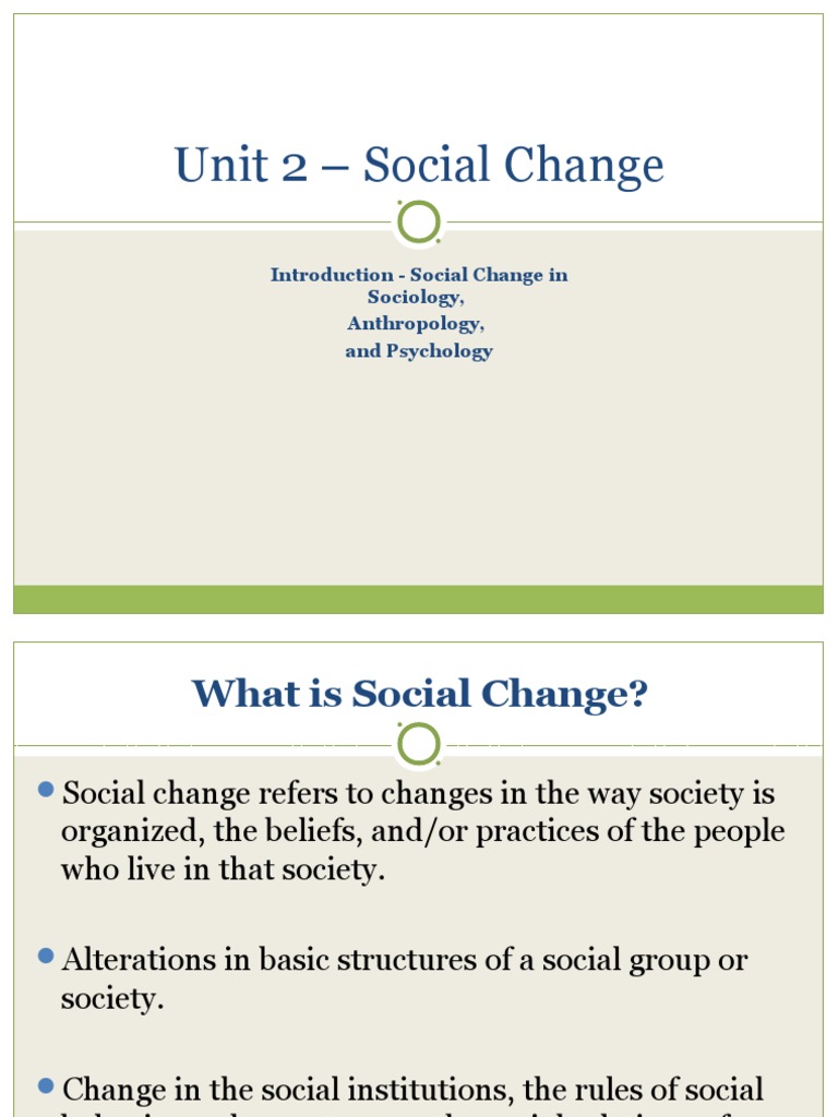 2 - Introduction To Social Change | Download Free PDF | Attitude ...