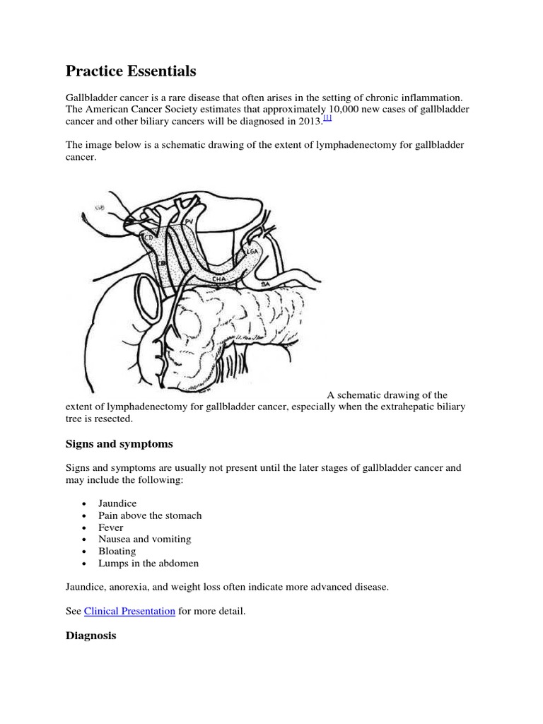 Practice Essentials: Signs and Symptoms | PDF | Gallbladder | Cancer