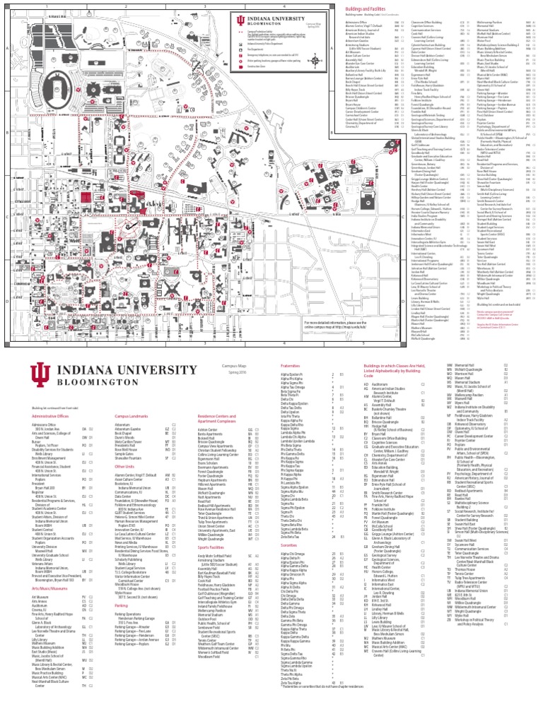 Iu Campus Map | PDF | Indiana University Bloomington | Student ...