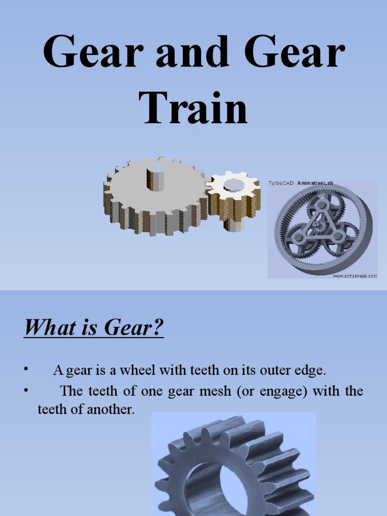 Gear and Gear Train | PDF | Gear | Machines