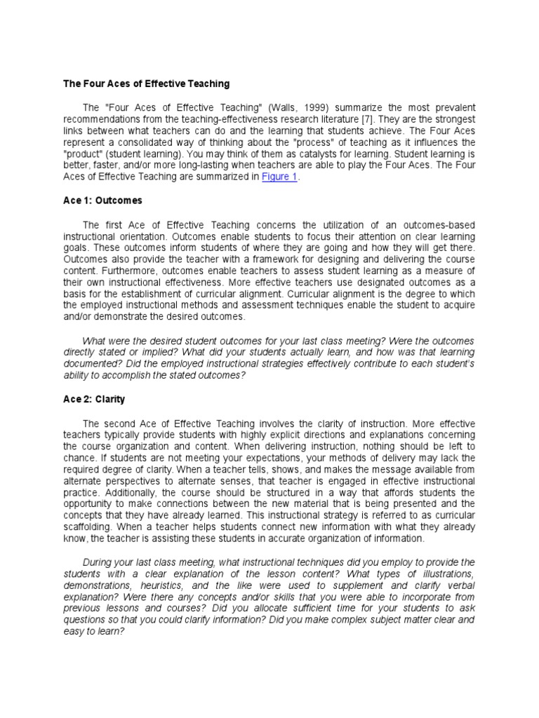 Effective Teaching | PDF | Teachers | Curriculum