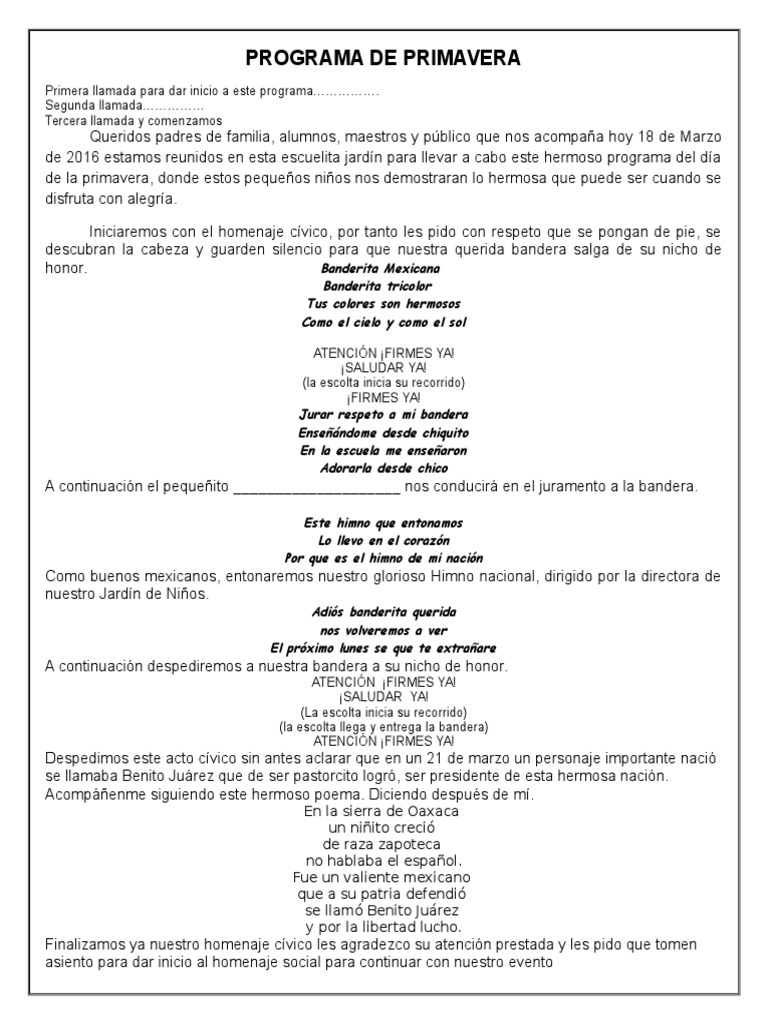 Programa de Primavera | PDF | Ocio