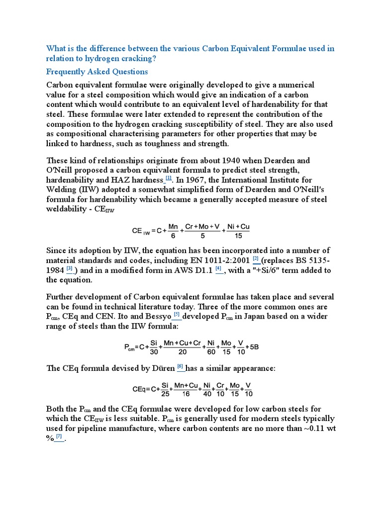 CE Formula TWI | PDF | Steel | Welding
