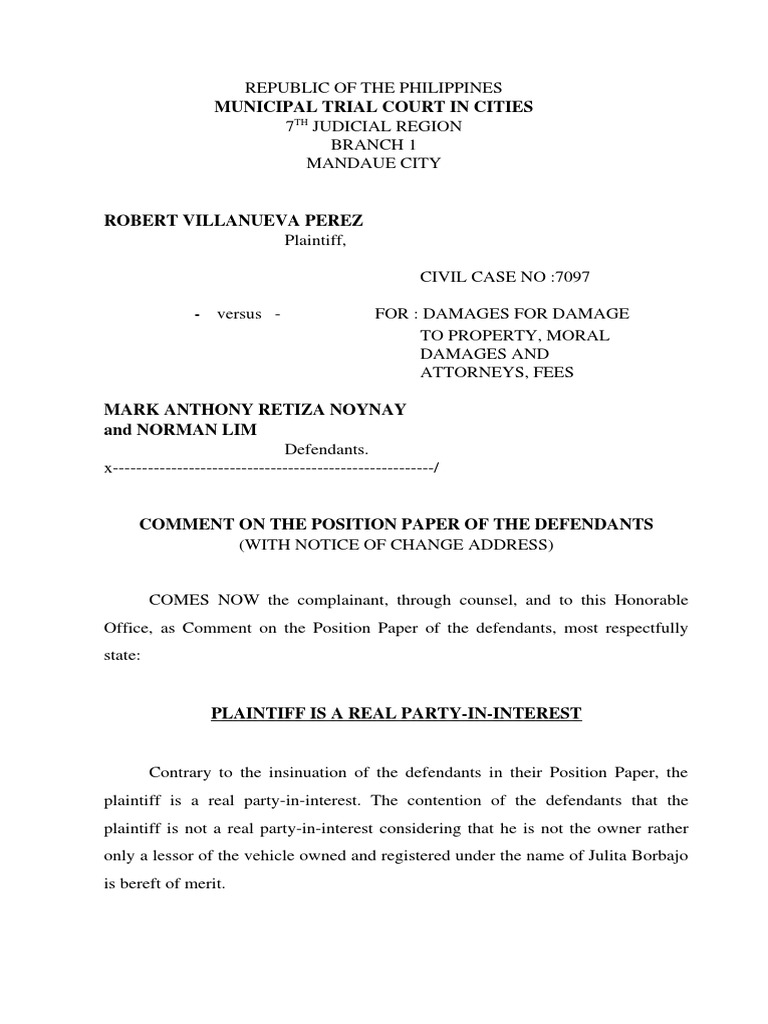 Position Paper | PDF | Virtue | Private Law