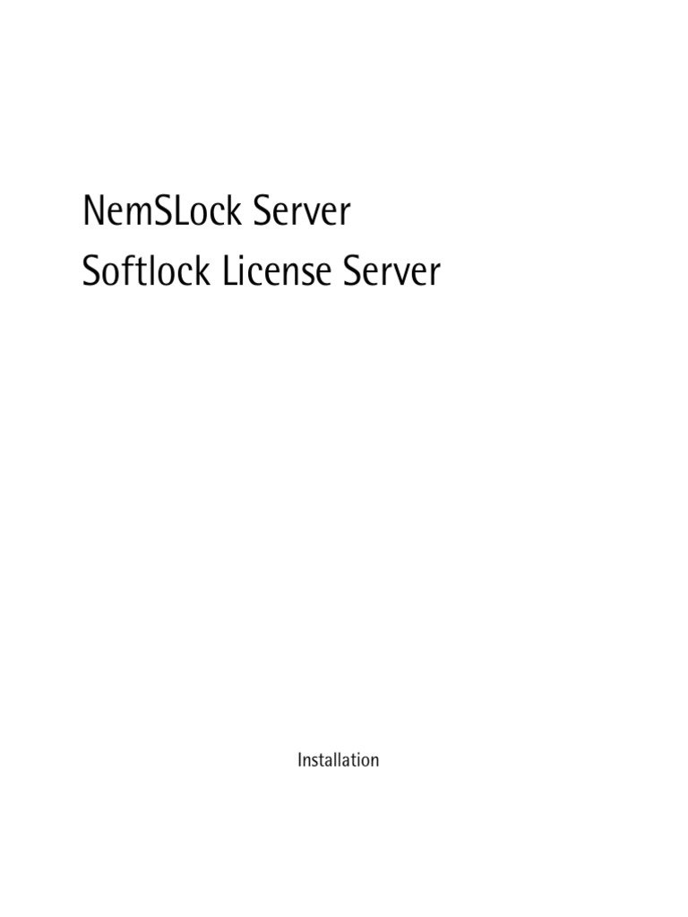Nems Lock Server Installation | PDF | Server (Computing) | Installation (Computer Programs)