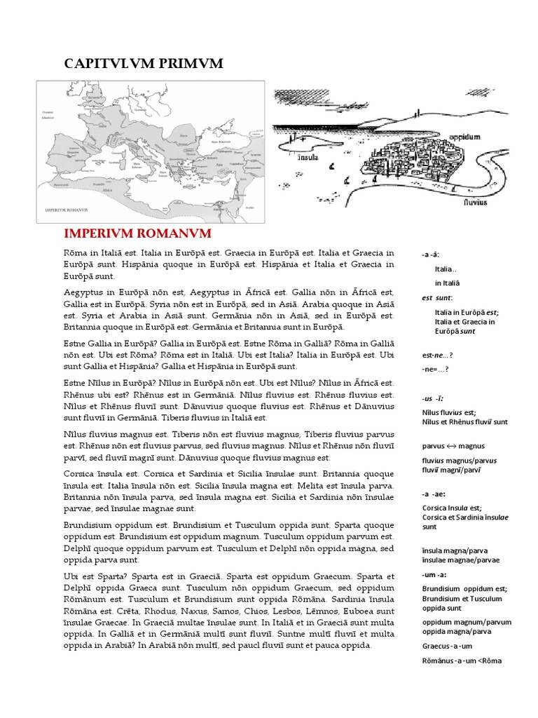 Capitulum Primum. Imperium Romanum | PDF