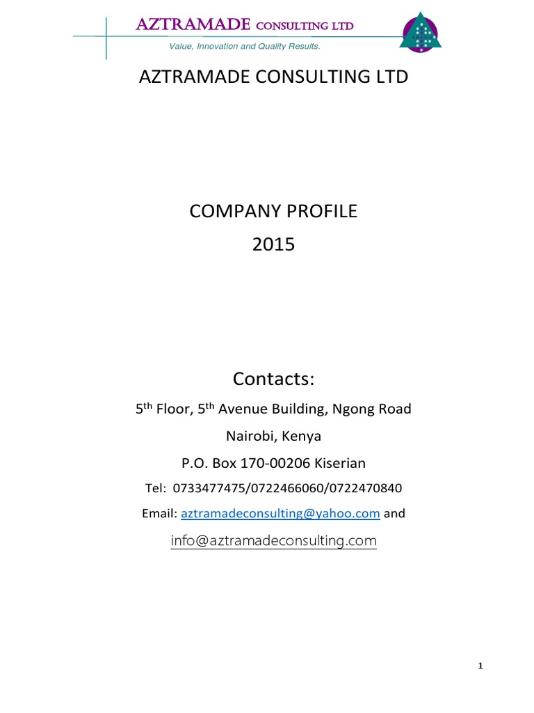 Aztramade Consulting Company Profile | PDF | Strategic Management ...