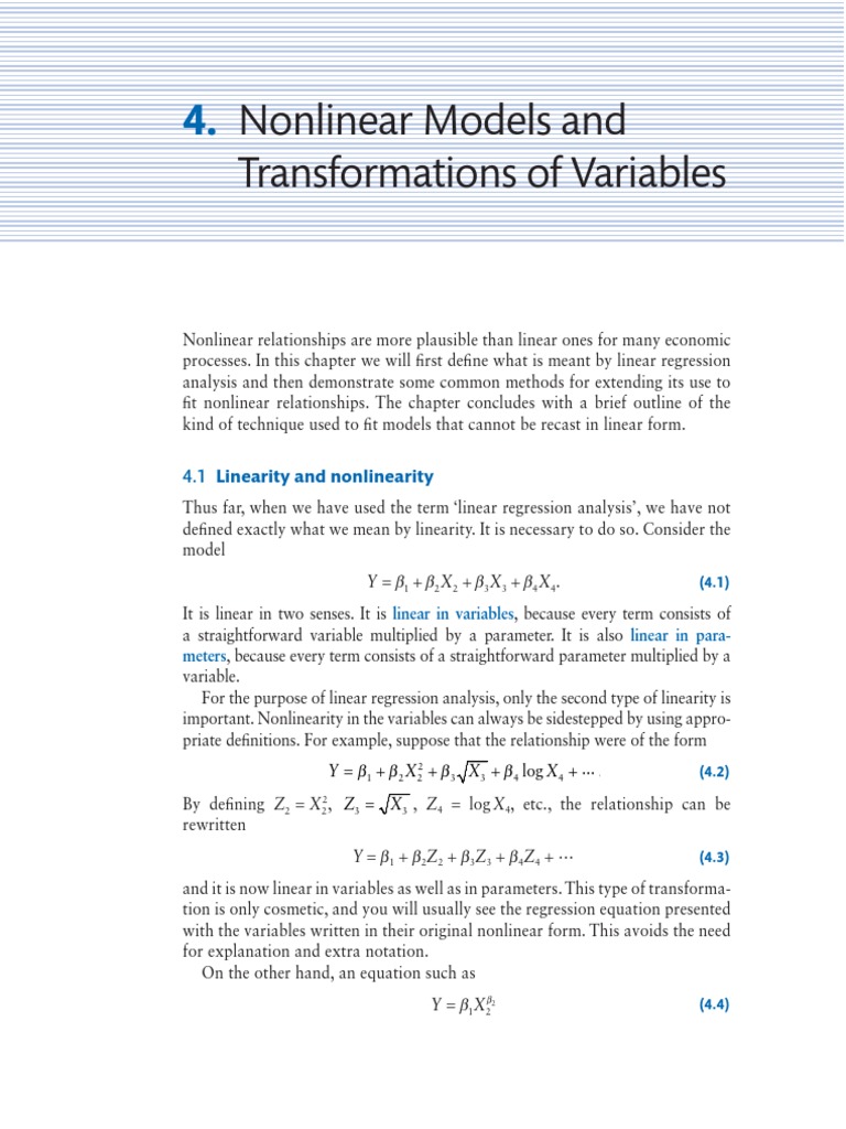 Concepts Linear Vs Non-Linear Regression | PDF | Regression Analysis ...