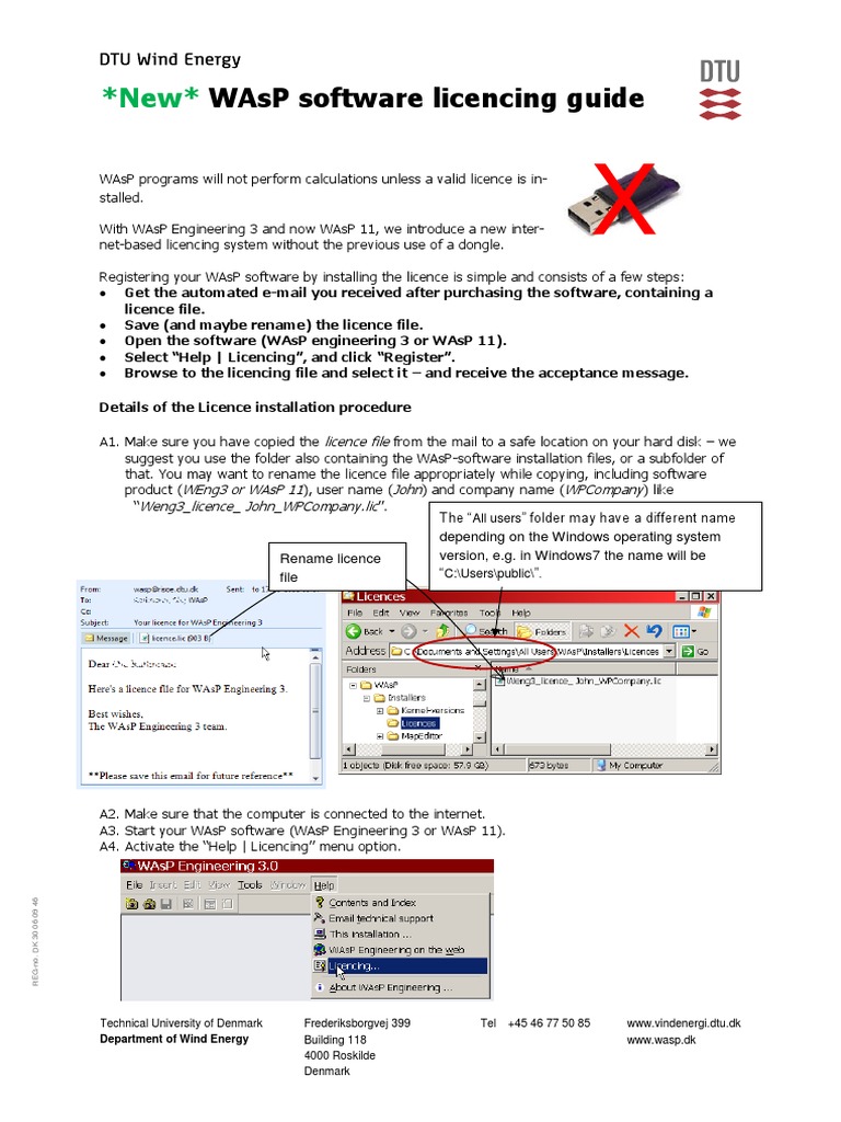 NEW WAsP Software Licencing Guide | Installation (Computer Programs ...