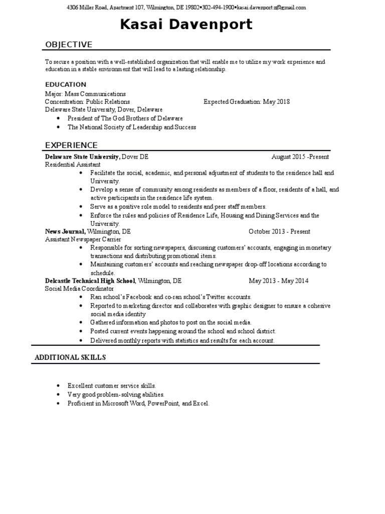 KD Resume 3 | PDF | Social Science | Wellness