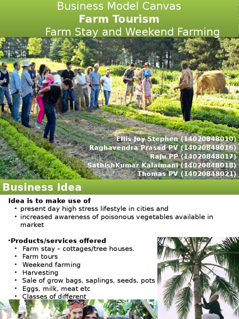 Farm Stay and Weekend Farming: A Business Model Canvas for Developing a ...
