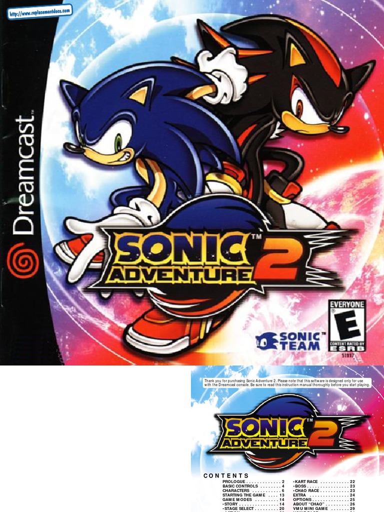 Sonic Adventure 2 - Manual - DC | PDF | Gaming | Video Games
