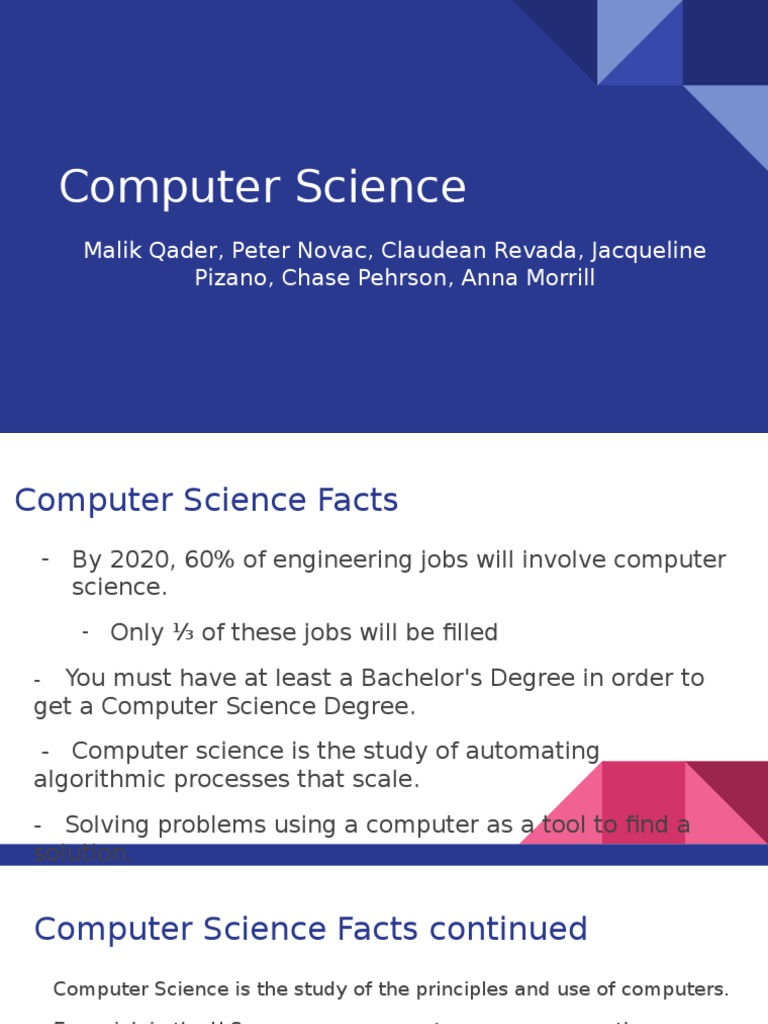 Computer Science | PDF | Programmer | Computer Science