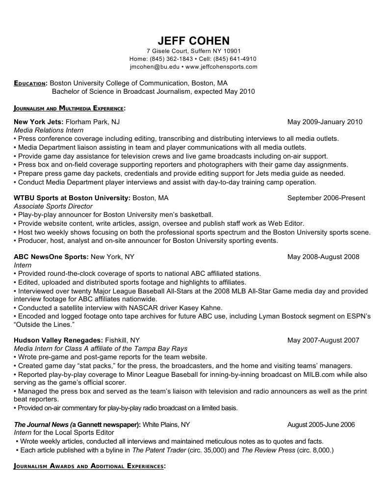 Jeff Cohen Resume Official | PDF | News Media | Public Opinion