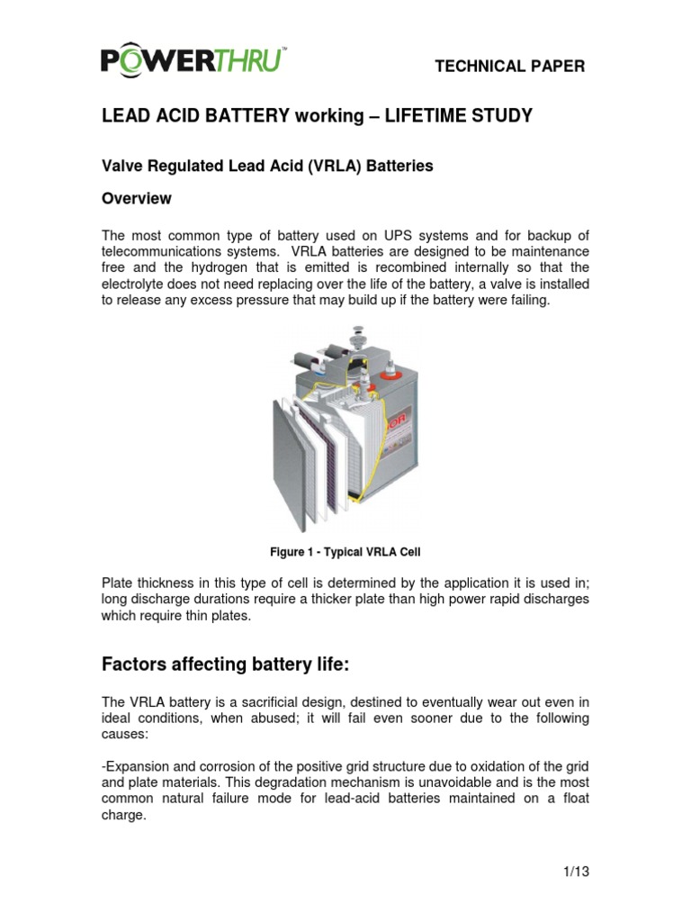 The Truth About Batteries - POWERTHRU White Paper | PDF