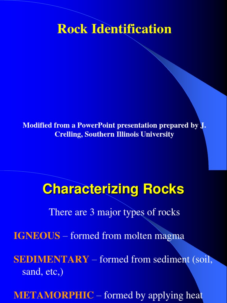 Rock Identification2015 | PDF | Rock (Geology) | Sedimentary Rock