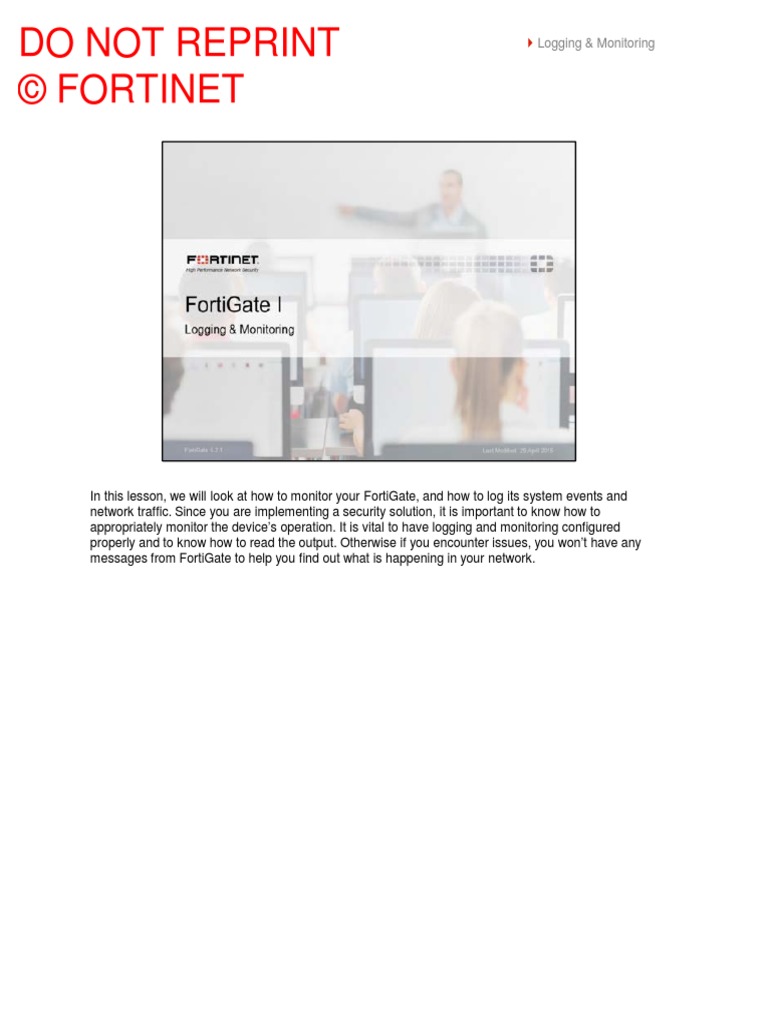 FGT1 02 Logging and Monitoring V2 | Download Free PDF | Command Line Interface | Email