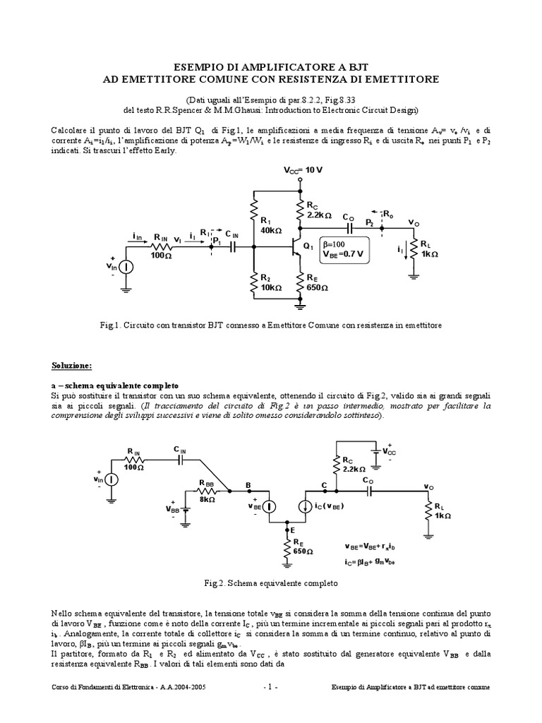 BJT Emettitore Comune | PDF