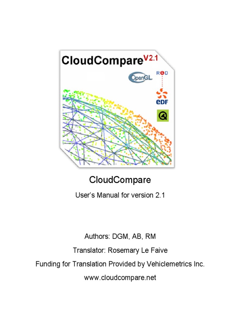 Documentation CloudCompare Version 2 1 Eng | PDF | Library (Computing) | Graphical User Interfaces
