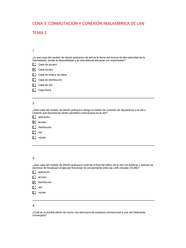 Ccna 3 Tema 1 Pdf Conmutador De Red Red De Computadoras