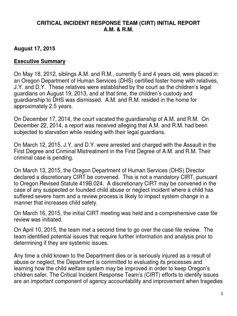 DHS Internal Report On Abuse of Kids | PDF | Legal Guardian | Child Neglect