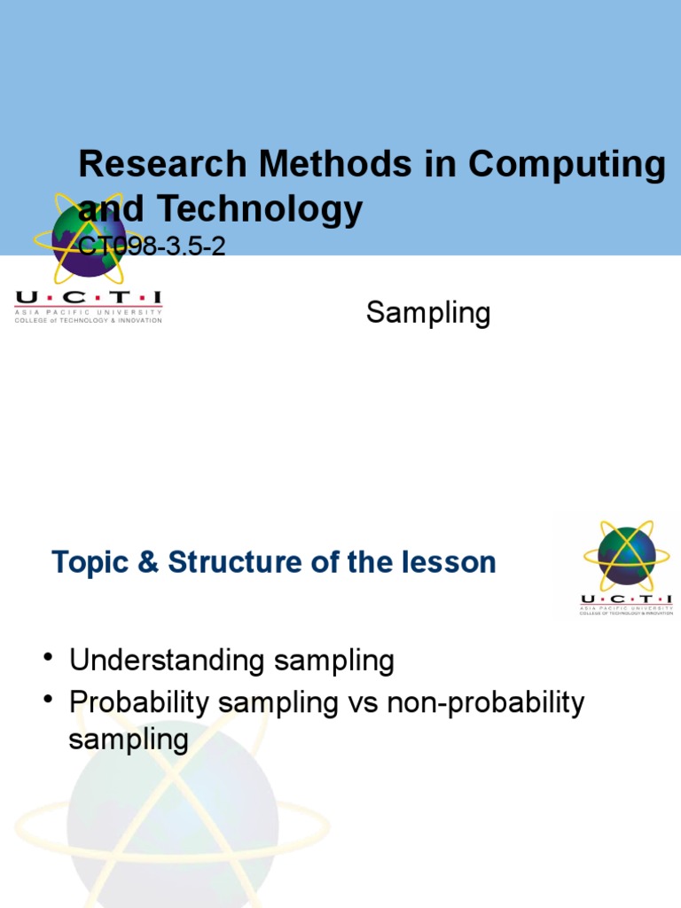 Research Methods in Computing and Technology: Sampling | PDF ...