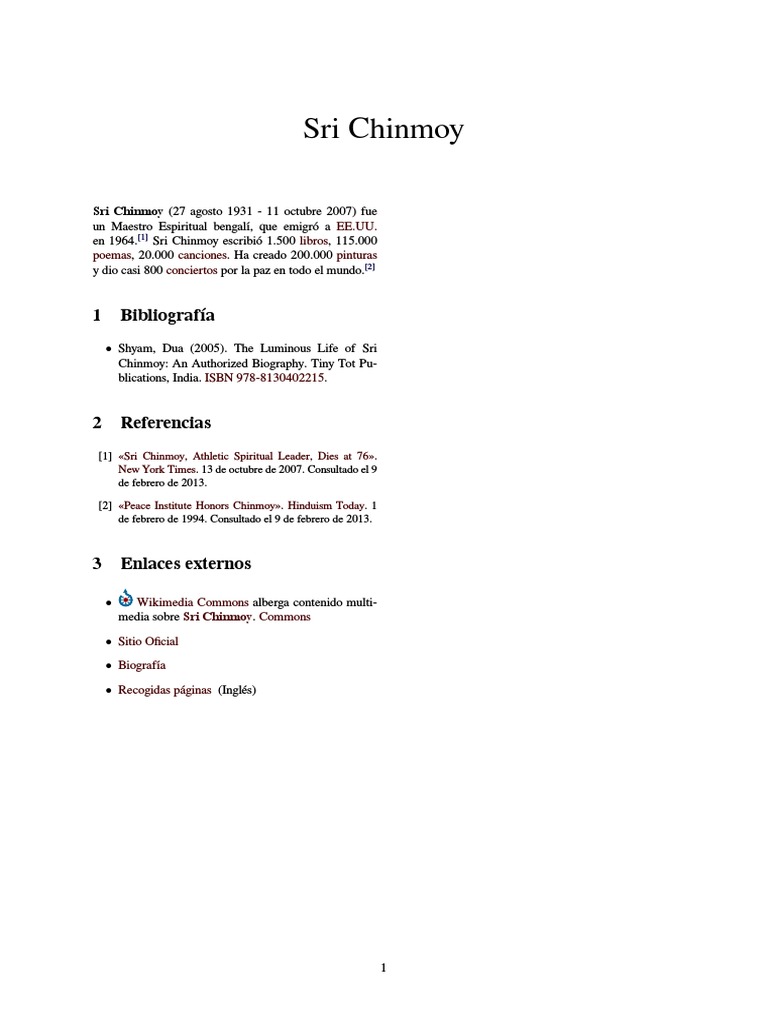 Vida y legado de Sri Chinmoy | PDF | Arte | Religión y espiritualidad