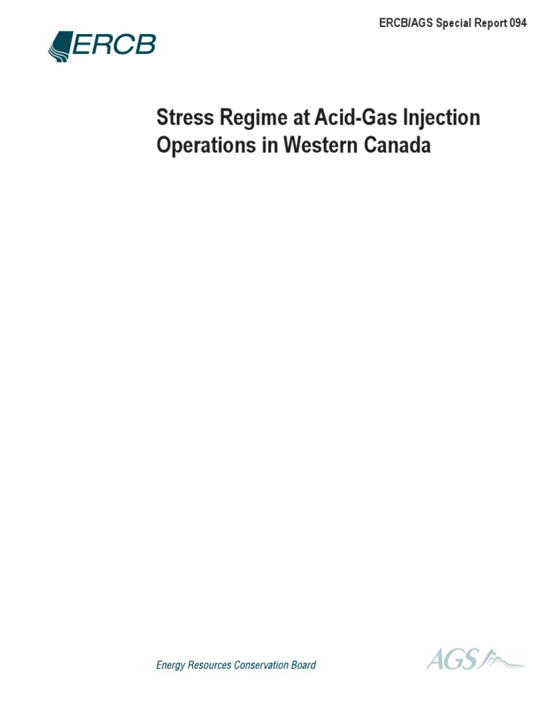 Stress Regime at Acid Gas Injection Operations in Western Canada | PDF ...