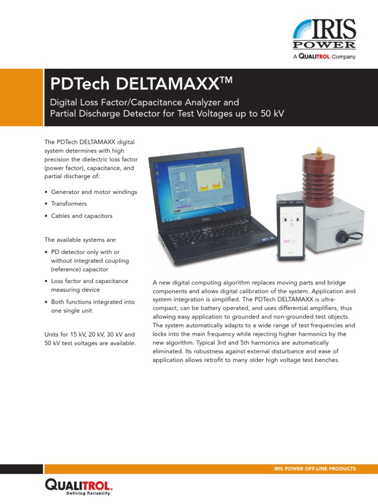 Pdtech Deltamaxx: Digital Loss Factor/Capacitance Analyzer and Partial ...