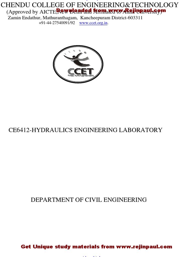 2.hydraulic Engineering | PDF | Pressure Measurement | Horsepower