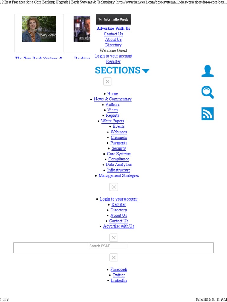 12 Best Practices For Core Banking Migration | PDF | Cloud Computing ...