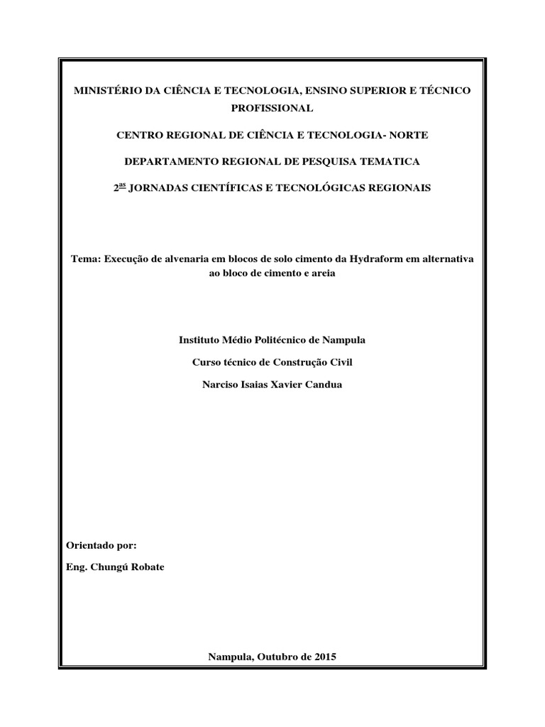 Alvenaria com Blocos Hydraform: Redução de Custos | PDF | Argamassa ...