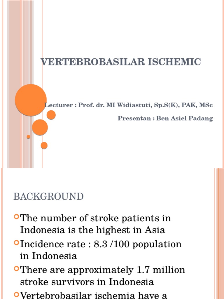 Vertebrobasilar Ischemic Overview | PDF | Stroke | Ischemia
