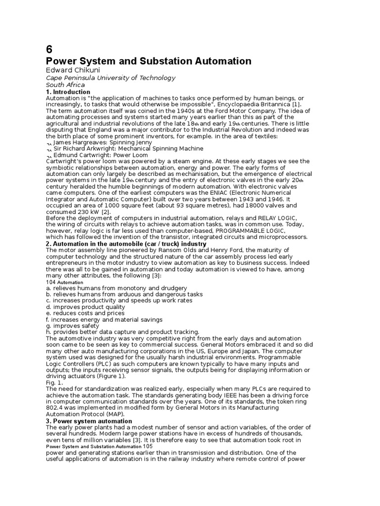 PS Automation Project | PDF | Automation | Electrical Substation