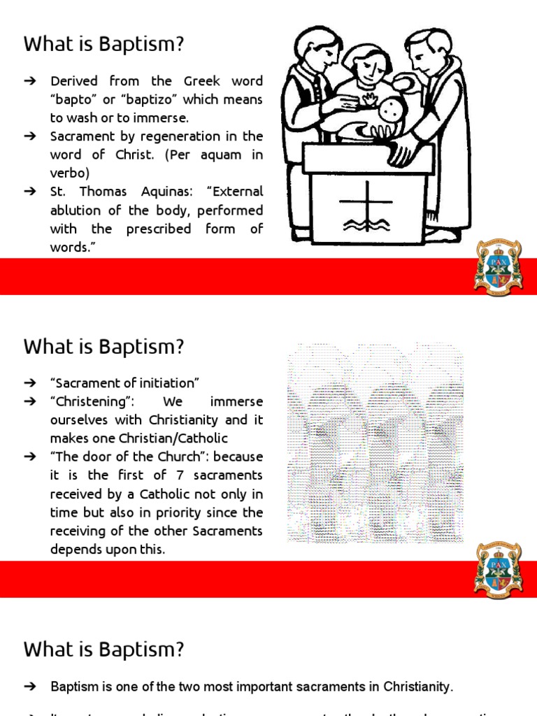 What is Baptism? The Sacrament of Christian Initiation | PDF | Baptism ...