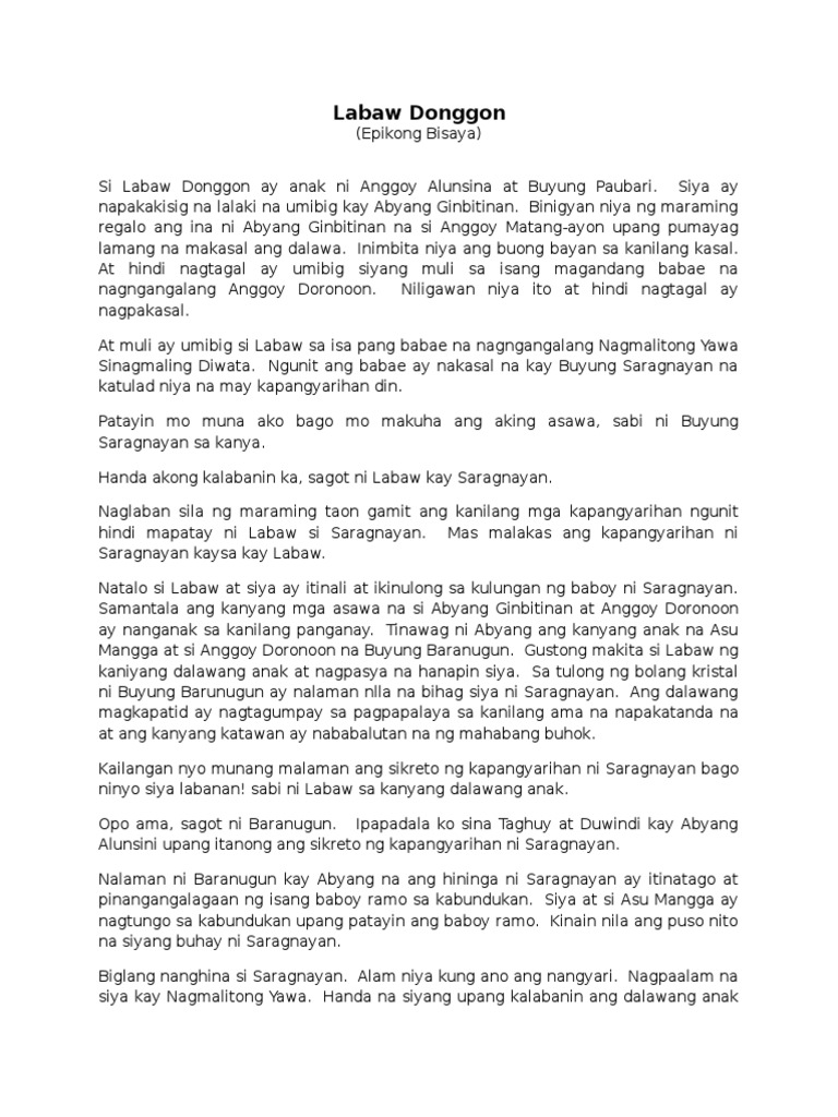 Labaw Donggon | PDF