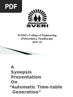Automatic Timetable Generation PPTNW | PDF