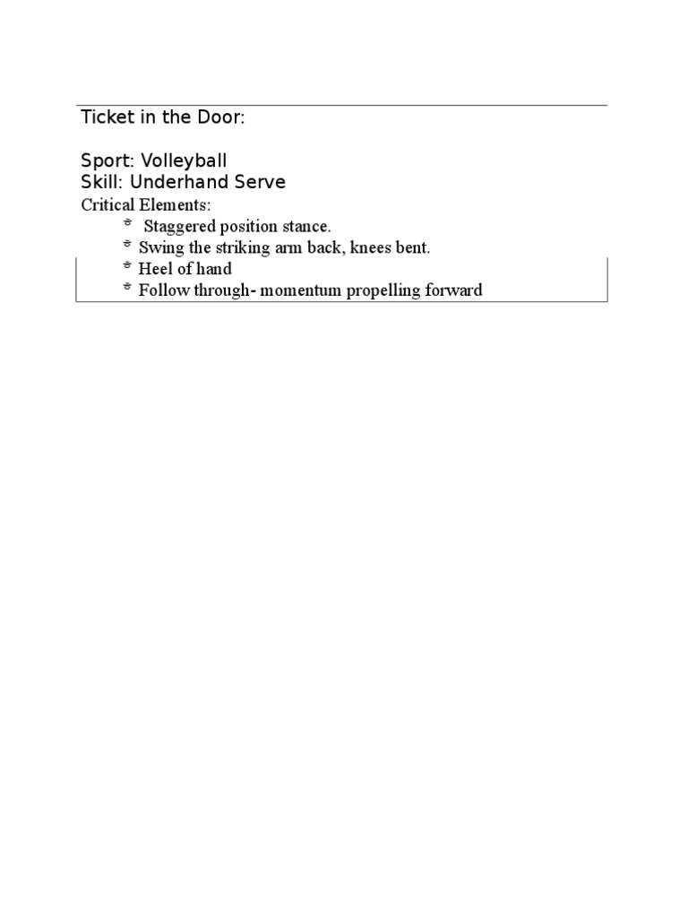 Ticket in The Door | PDF