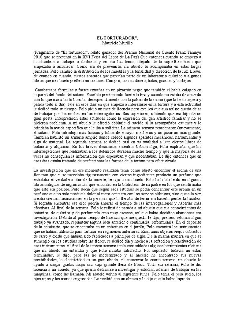 El Torturador | PDF | Perfume | Olor