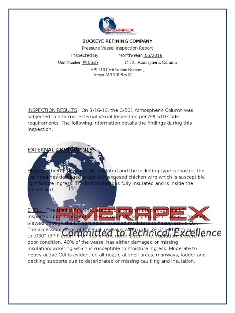 510 External C-501 Report | PDF | Corrosion | Building Engineering