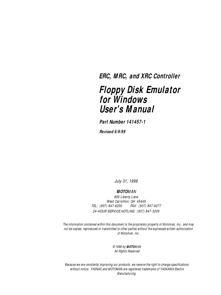 Floppy Disk Emulator For Windows User's Manual: ERC, MRC, and XRC ...