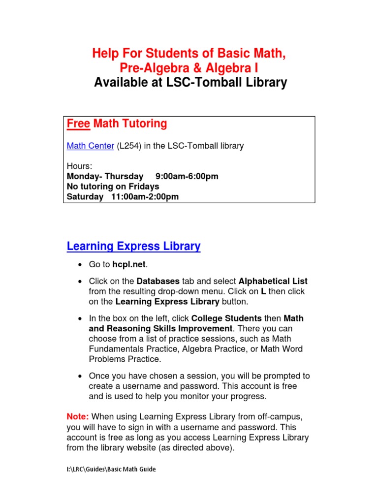 Basic Math Guide | PDF | Teaching Mathematics | Cognition