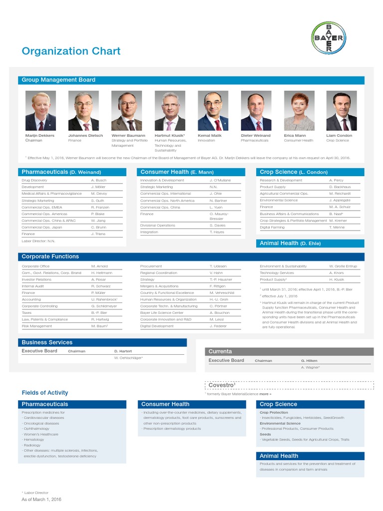 Organization Chart: Group Management Board | PDF | Bayer ...