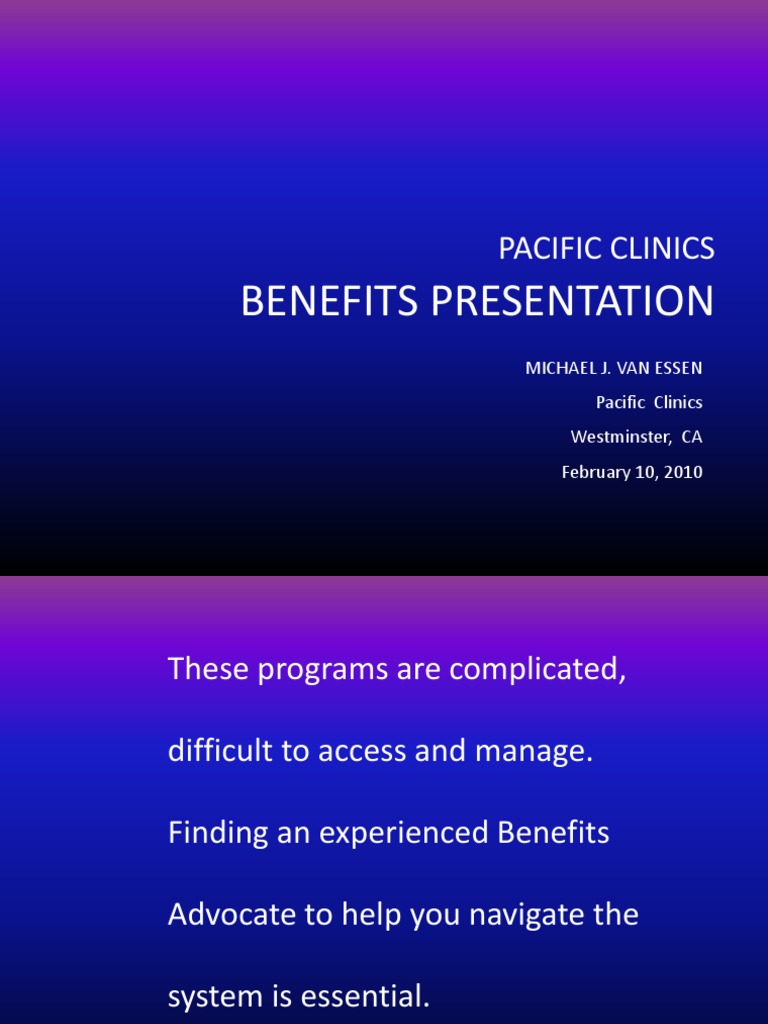 Pacific Clinics Benefits Advocacy Certification Course Introduction ...
