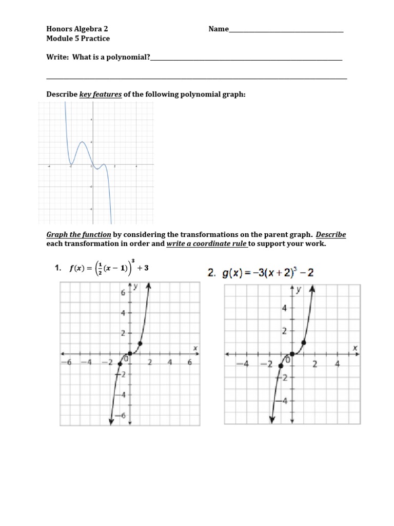 Graph The Function by Considering The Transformations On The Parent ...
