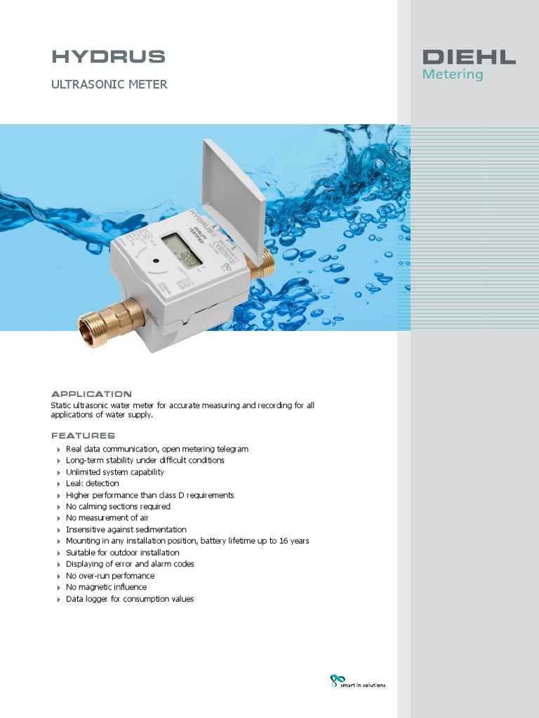 Hydrus: Ultrasonic Meter | PDF | Manufactured Goods | Electronics