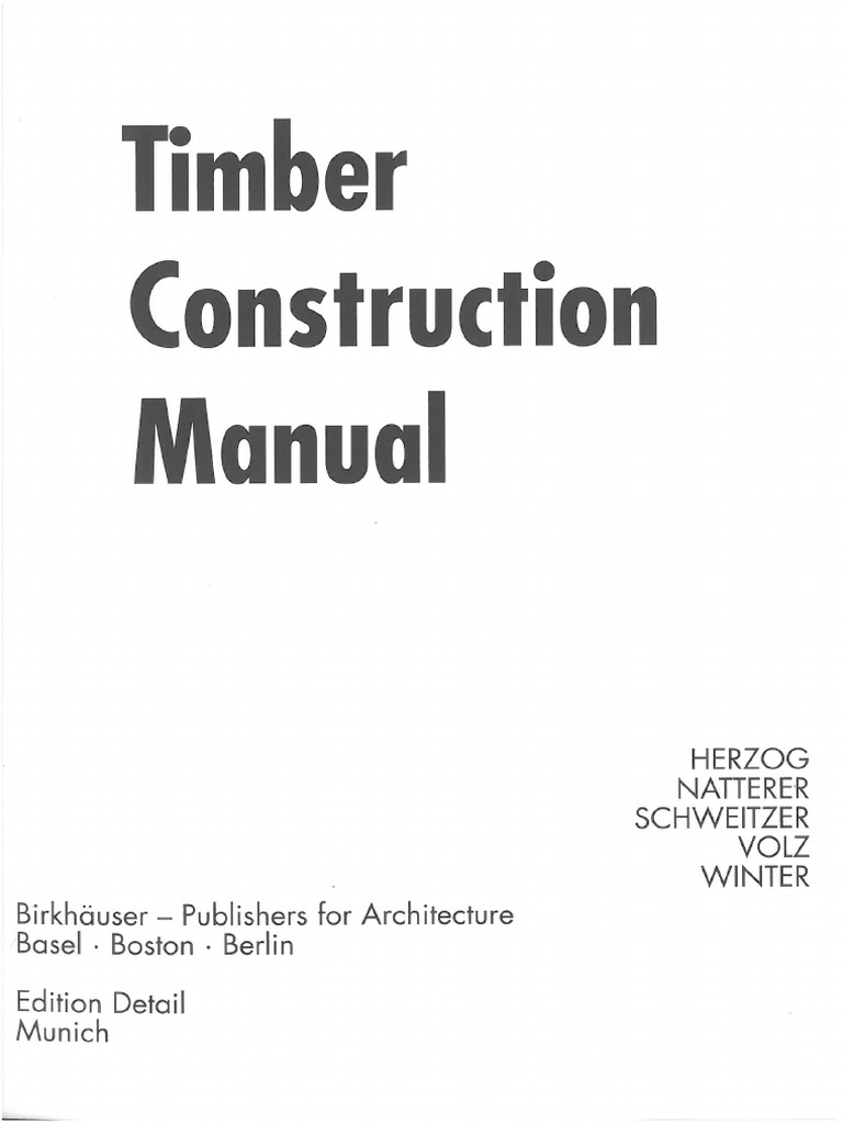 Timber Construction Manual | PDF