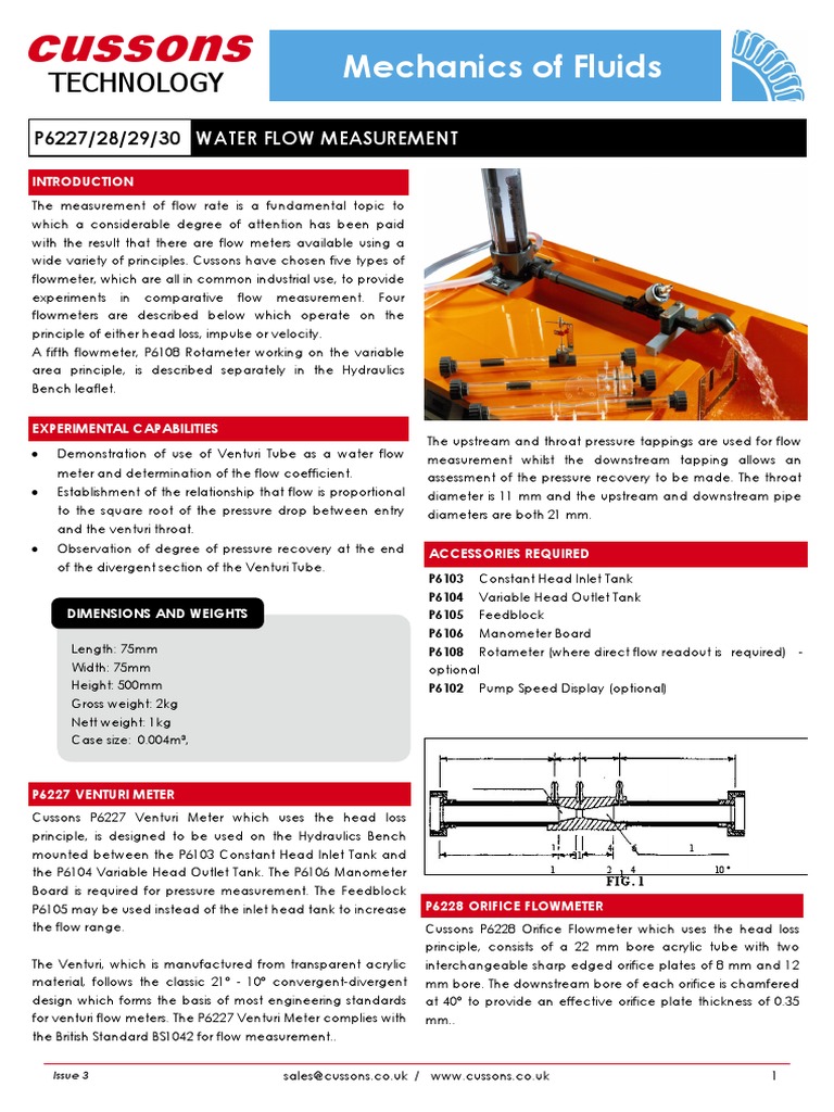 Mechanics of Fluids: Technology | PDF | Flow Measurement | Turbine