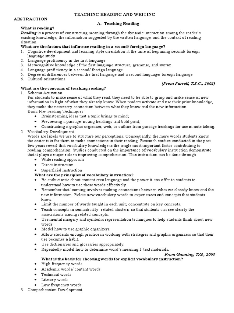 Teaching Language Skills | PDF | Reading (Process) | Reading Comprehension