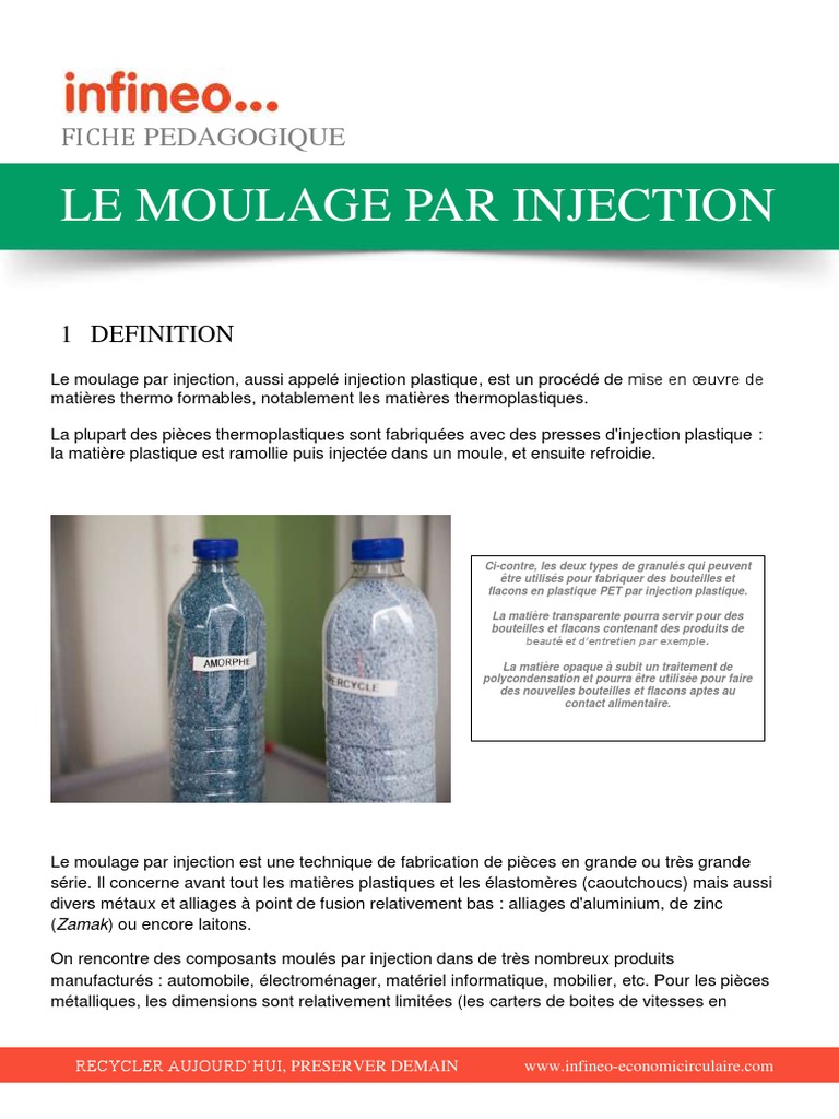Moulage par injection : Définition et fonctionnement | PDF | Plastique ...